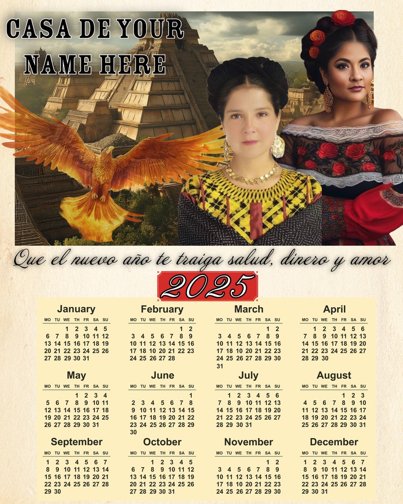 Personalized Photo Calendar / Vintage Mexican / Old Western Movie ...