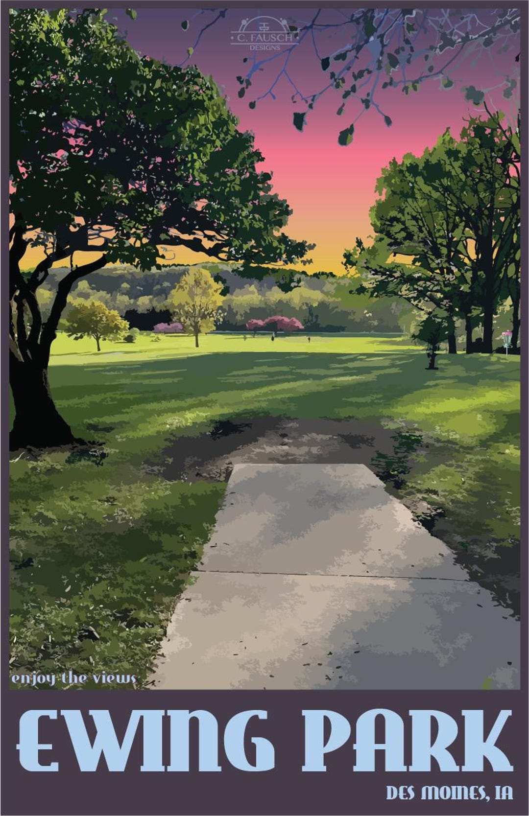 Ewing Park Disc Golf Poster - Etsy