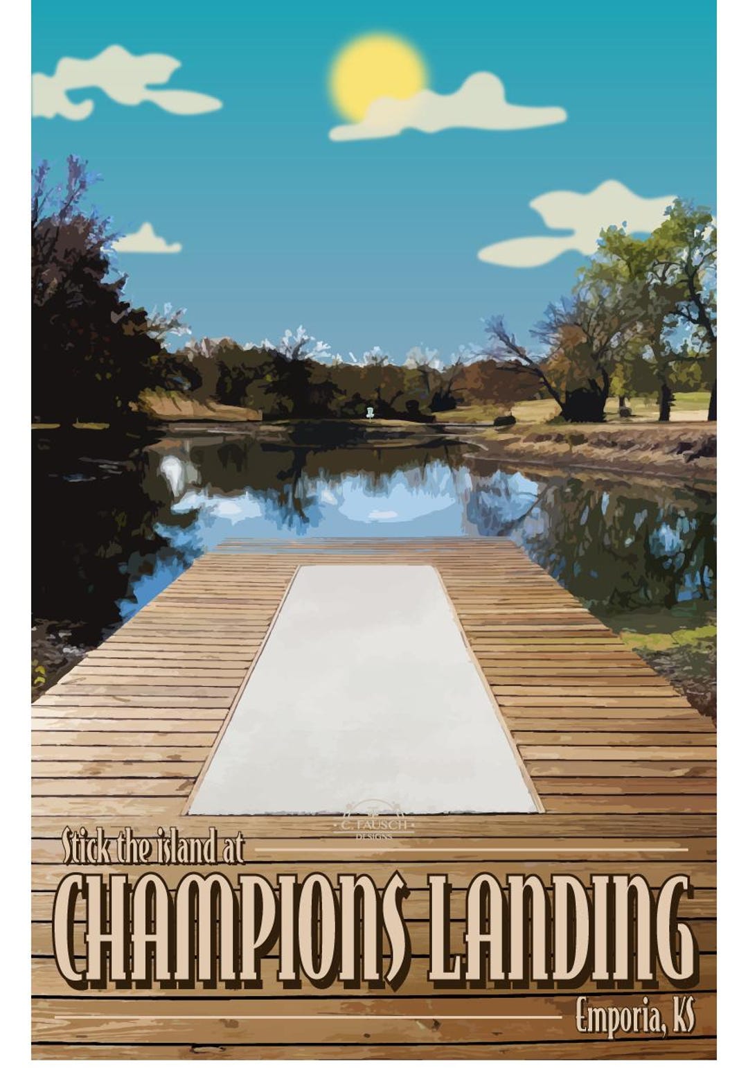 Champions Landing Disc Golf Poster - Etsy
