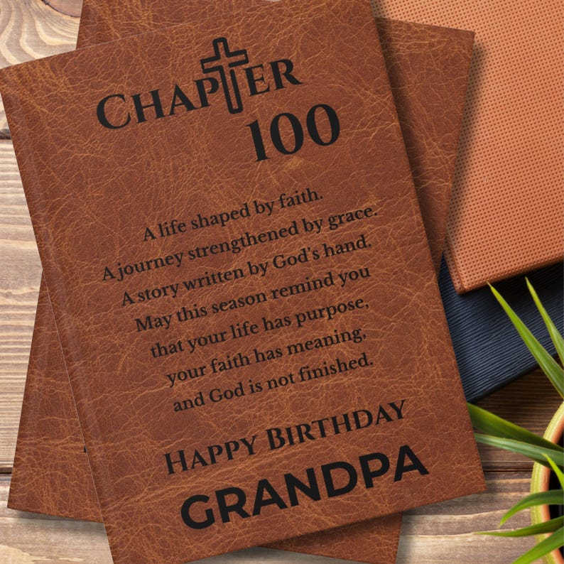 Christian Men 100th Birthday Personalized Hardcover Journal Matte ...