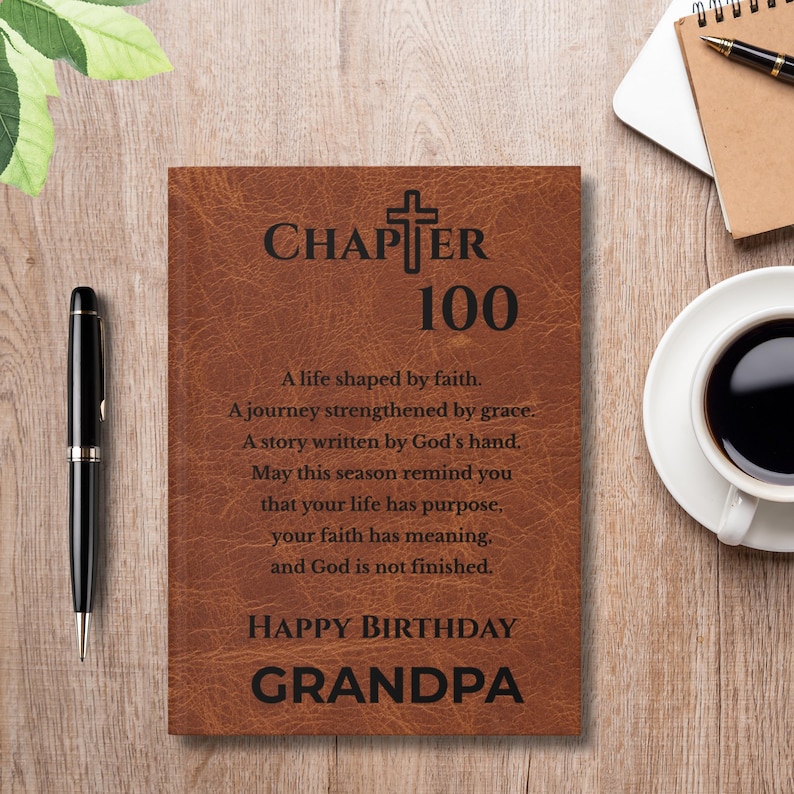 Christian Men 100th Birthday Personalized Hardcover Journal Matte ...