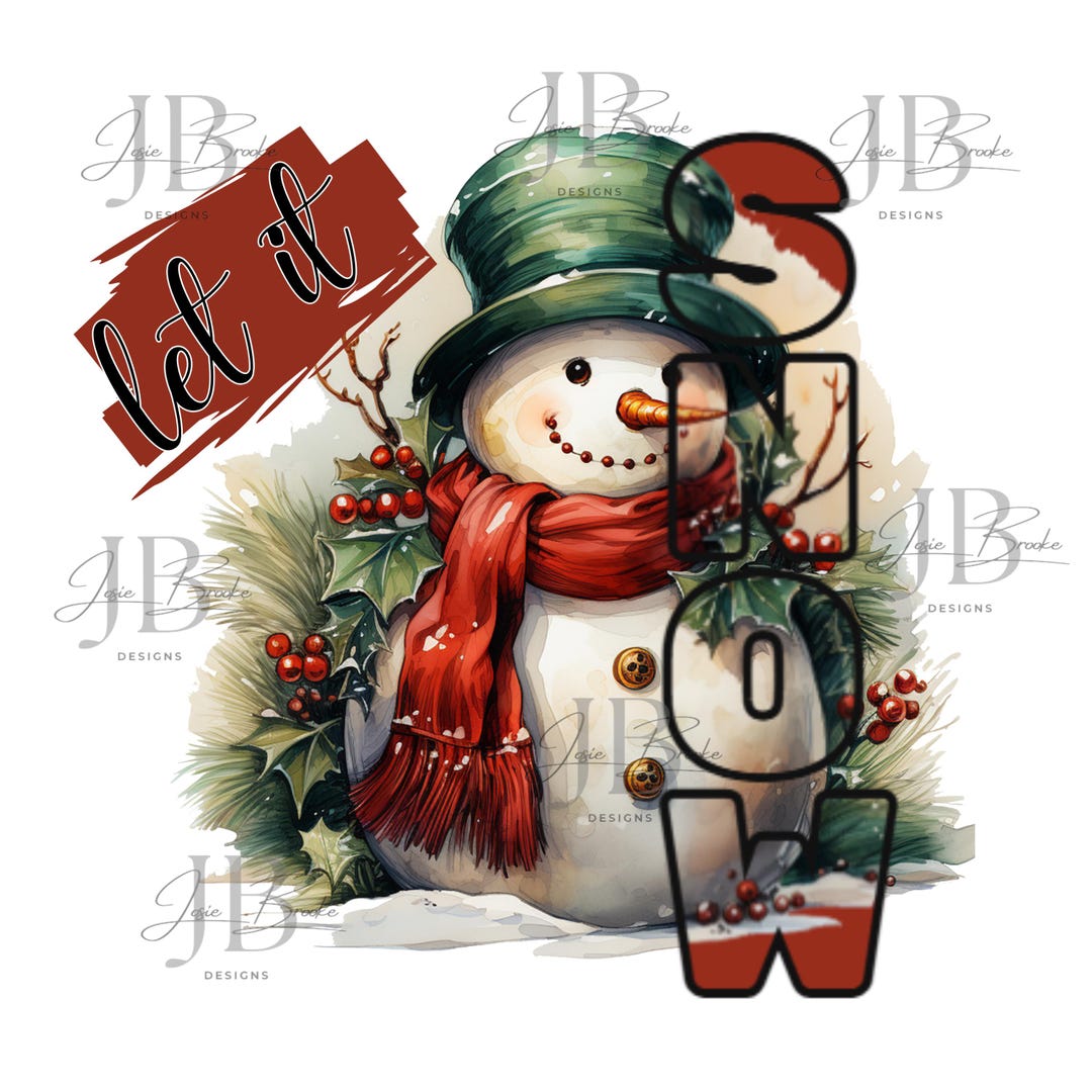 Cute Snowman Clip Art Christmas Crafts Digital Download High Quality ...