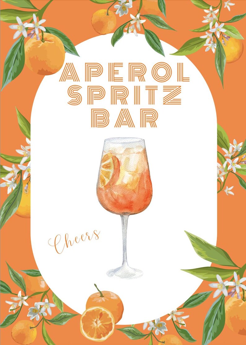 Aperol Spritz Bar Sign - Etsy
