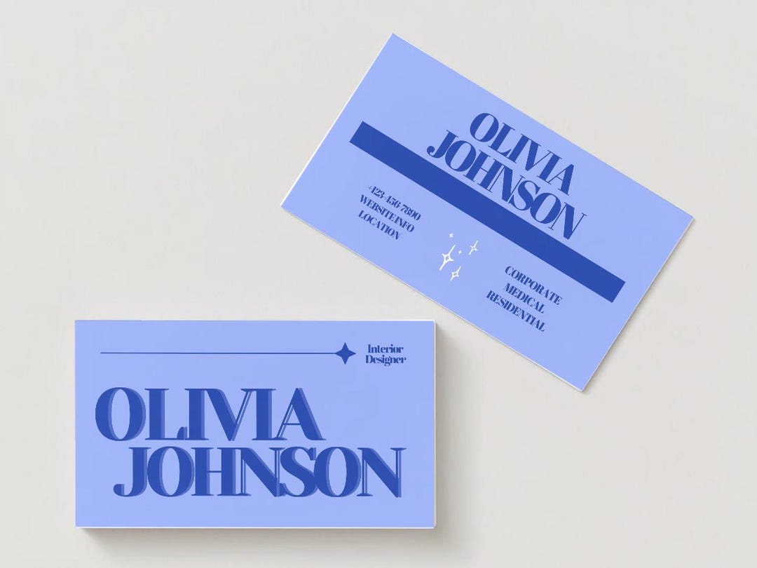 Bright & Aesthetic Business Card Template - Etsy