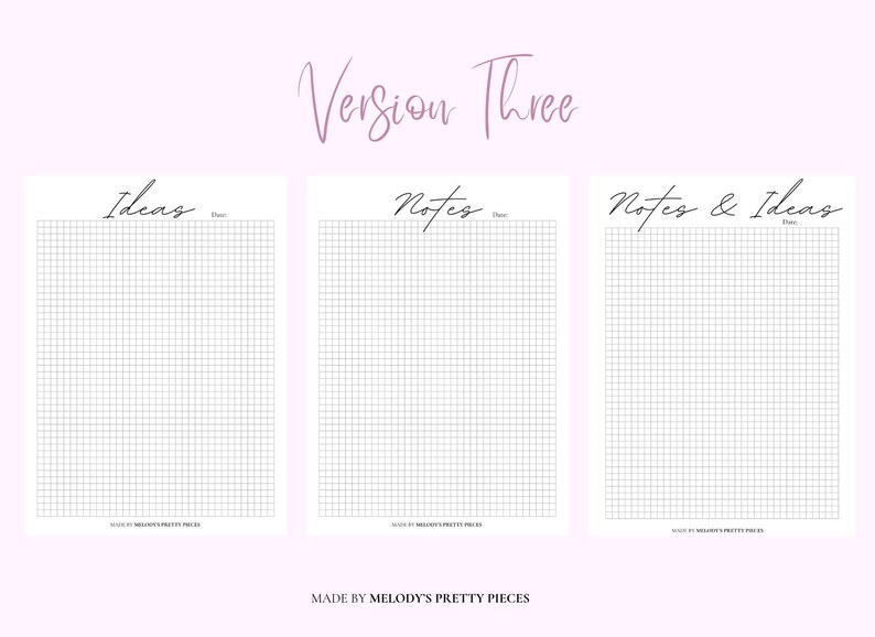 Modern & Elegant Note-taking Template - Etsy