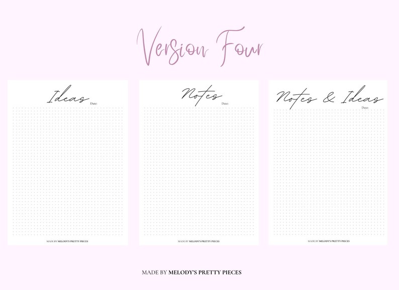 Modern & Elegant Note-taking Template - Etsy