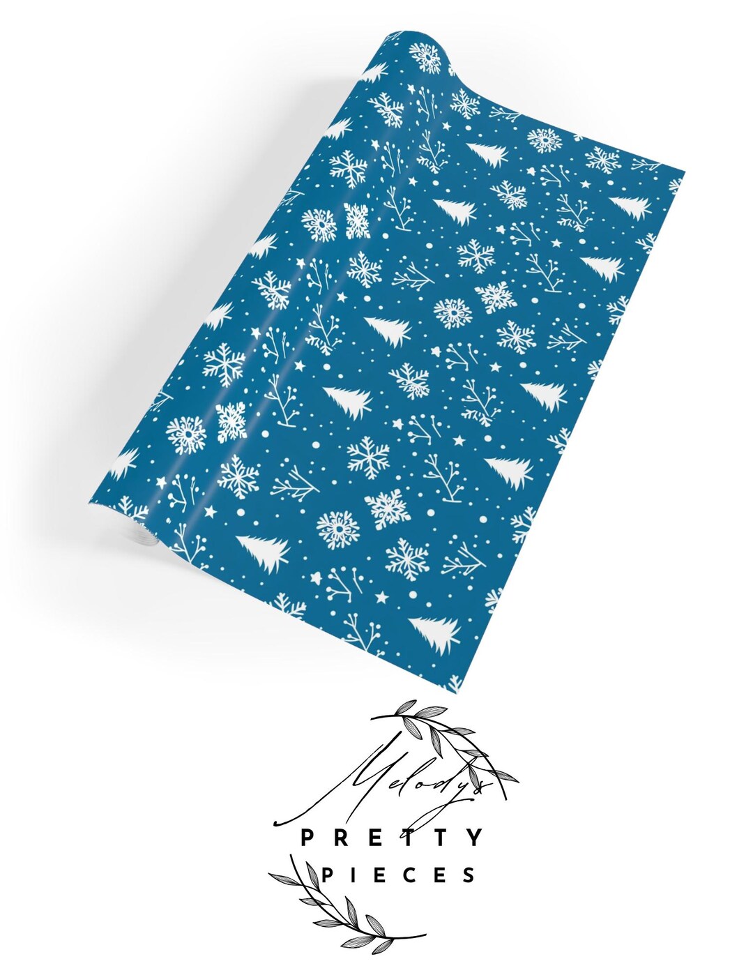 Enchanting Winter Snowflake Gift Wrap Luxurious Satin Finish - Etsy