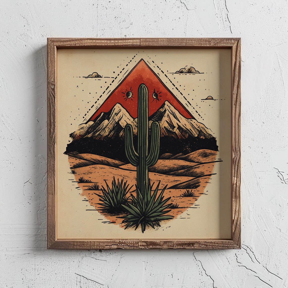 Vintage Western Fine Art Print & Wild West Art Print- Desert Artwork ...