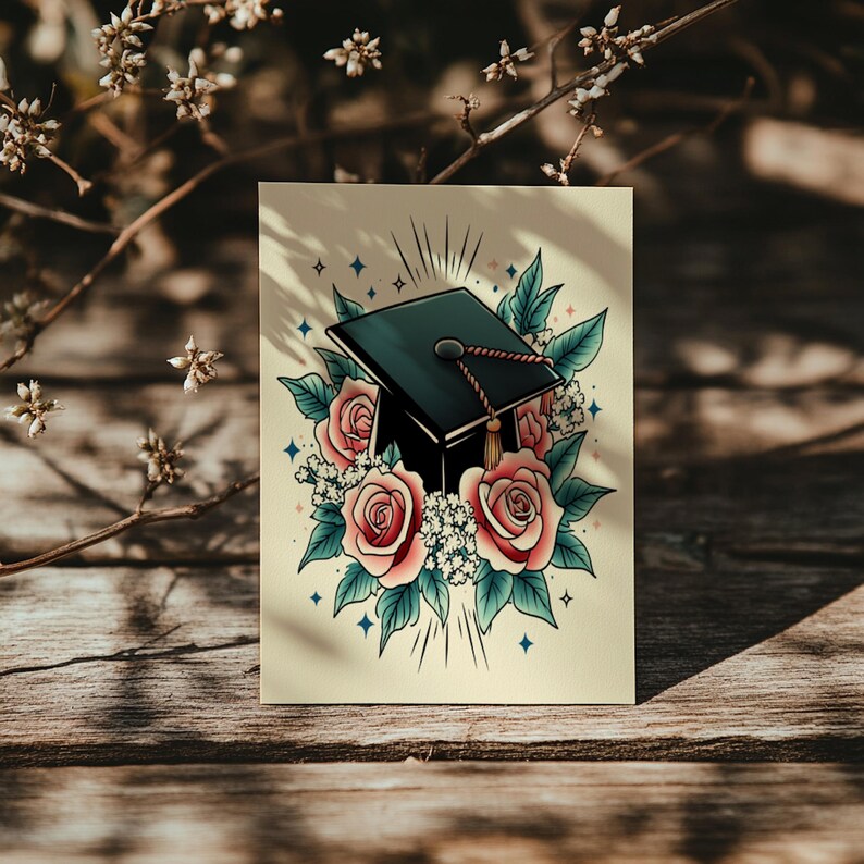 Graduation Unique Greeting Card -vintage Retro Personalize Custom Card ...