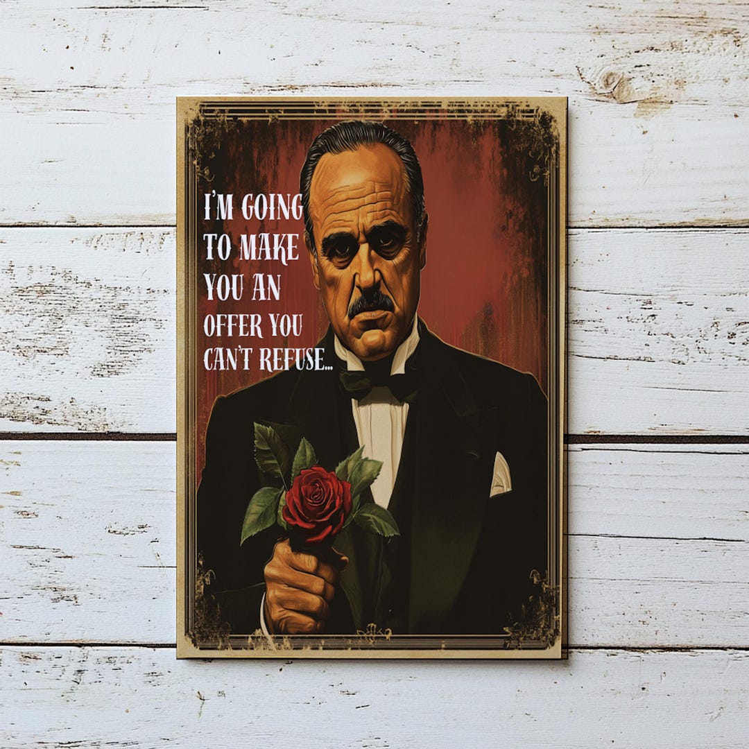 The Godfather Will You Be My Godfather Funny Gift, Greeting Card ...