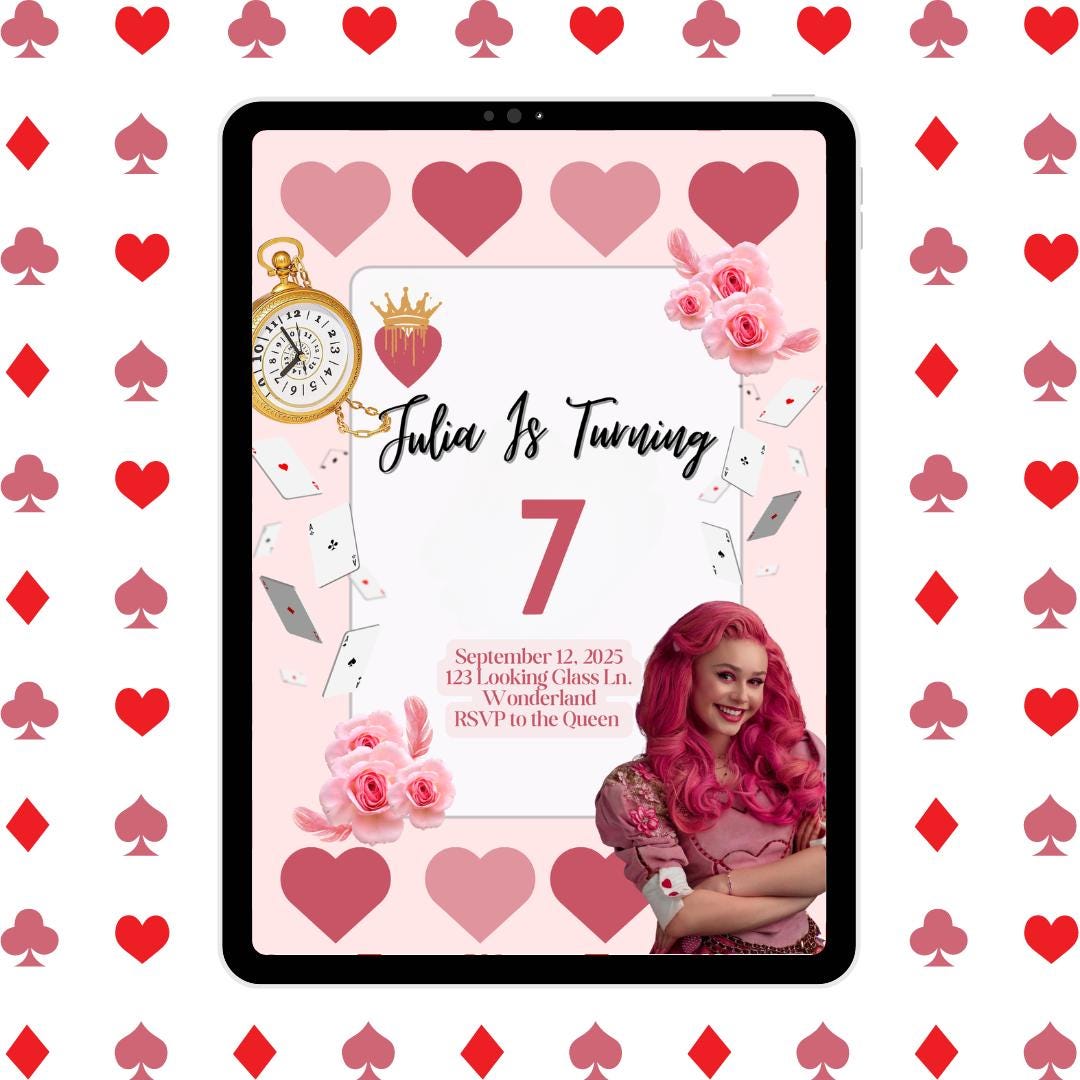 Bridget Rise of Red Digital Invitation Template - Etsy
