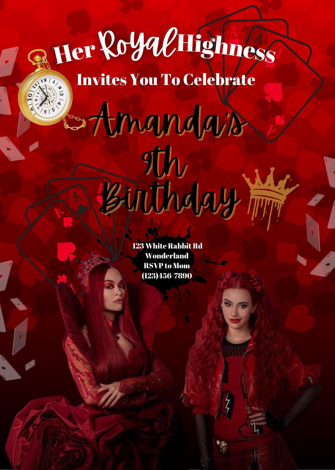 Rise of Red Birthday Party Invitation Template - Etsy