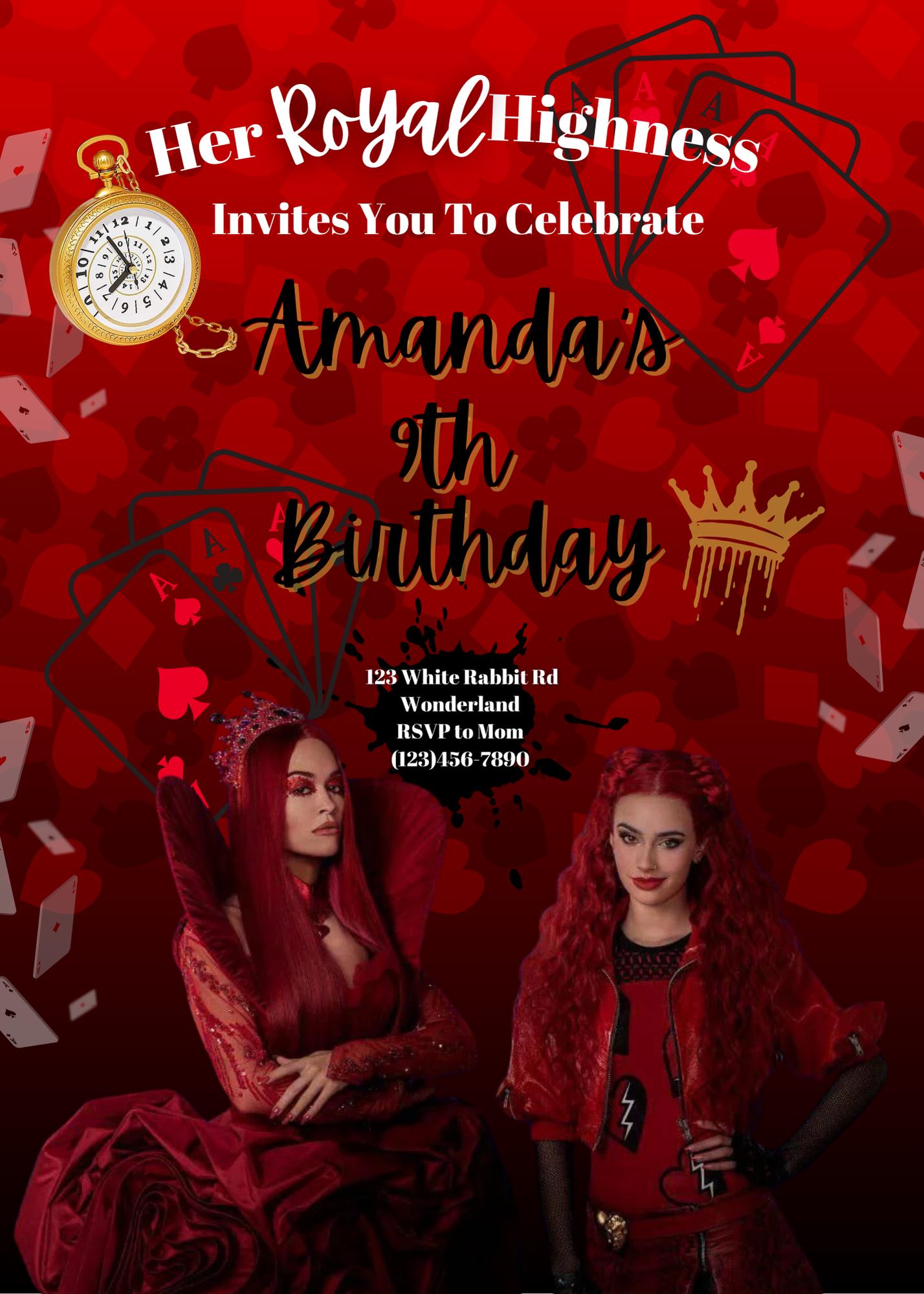 Rise of Red Birthday Party Invitation Template - Etsy