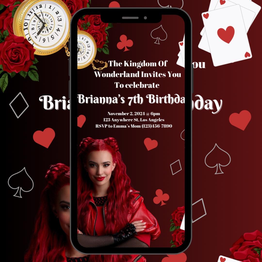 Rise of Red Birthday Invitation - Etsy