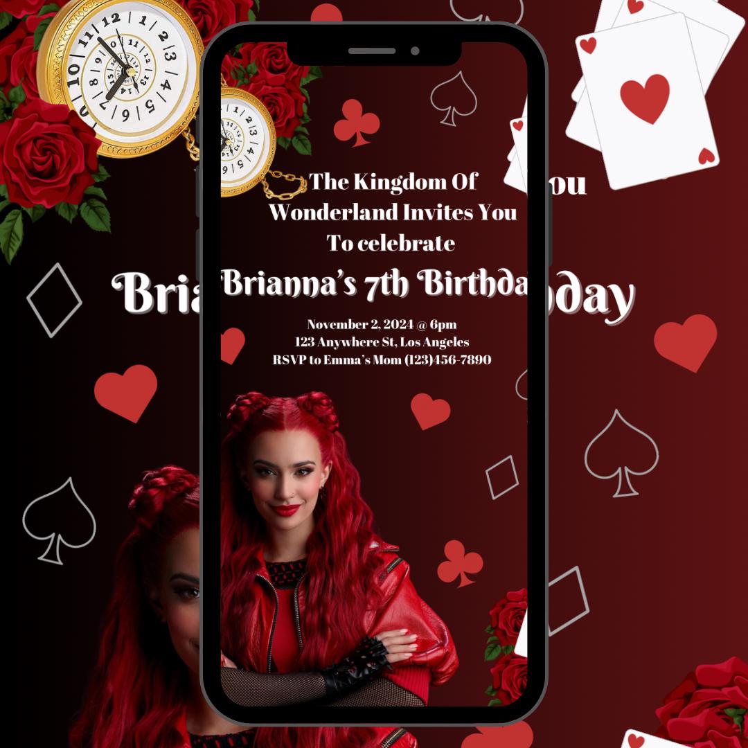 Rise of Red Birthday Invitation - Etsy