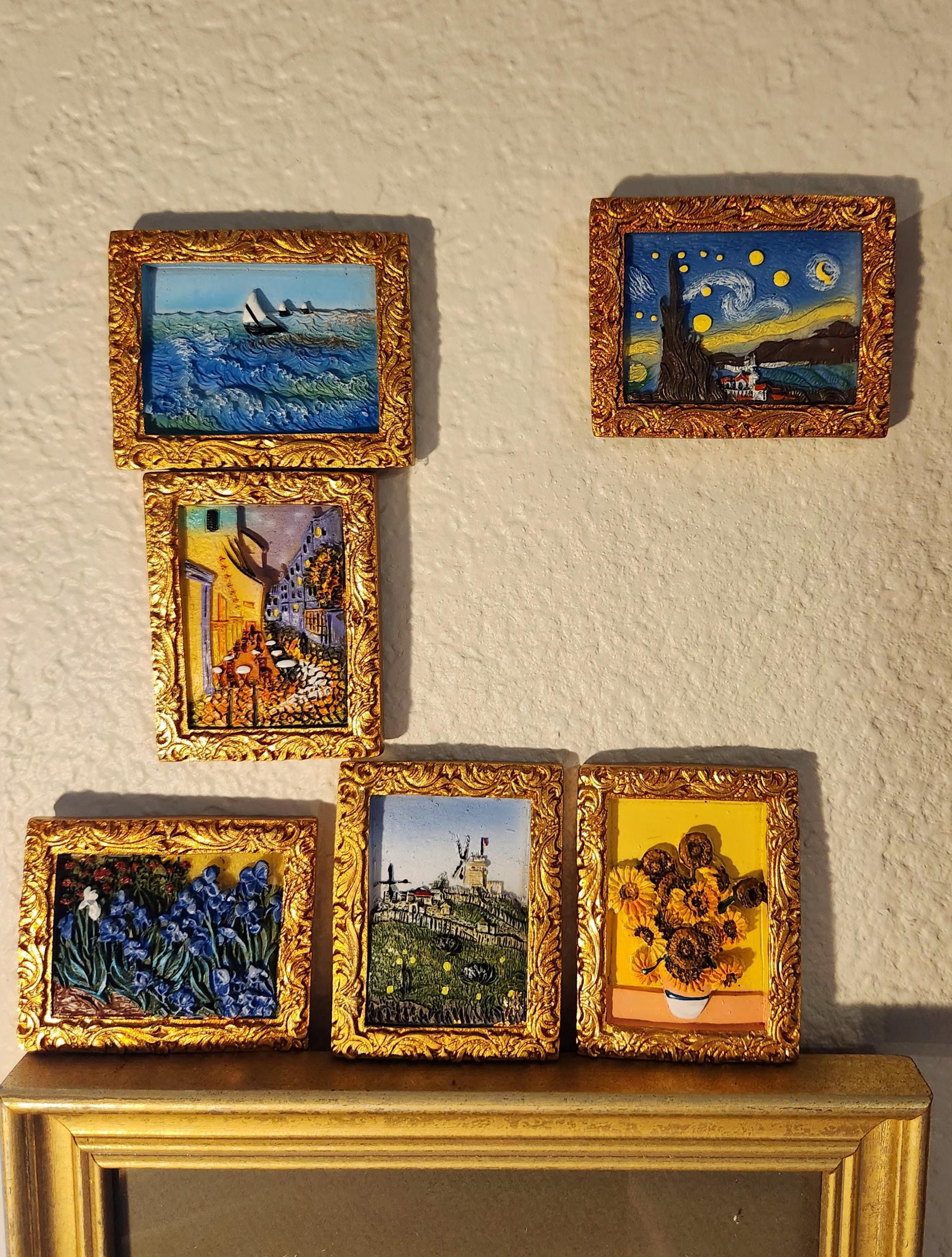 Van Gogh Wall Art Refrigerator Magnet Vintage Style Home Decor Set of 6 ...