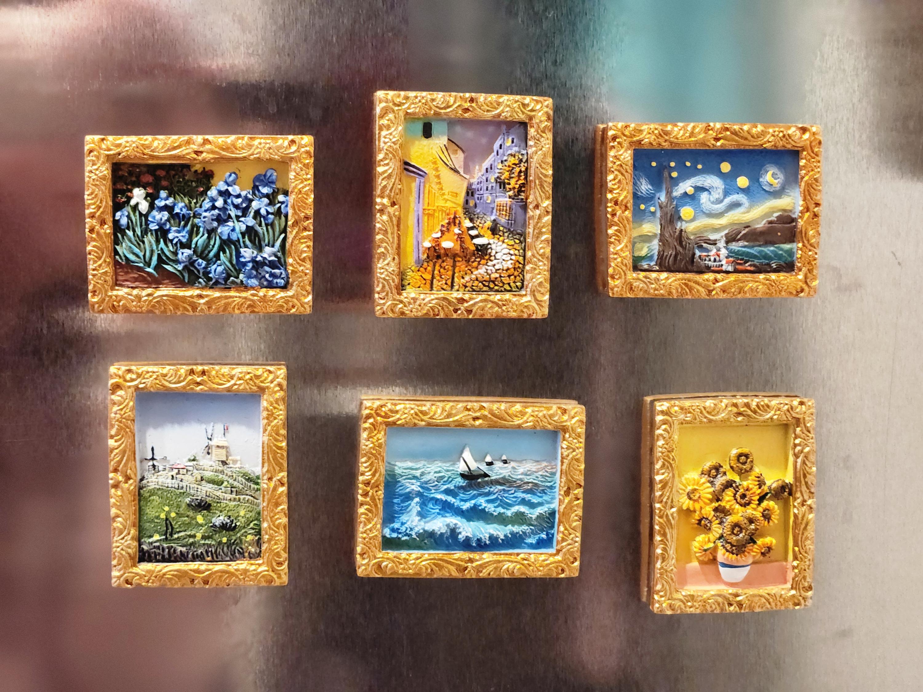 Van Gogh Wall Art Refrigerator Magnet Vintage Style Home Decor Set of 6 ...