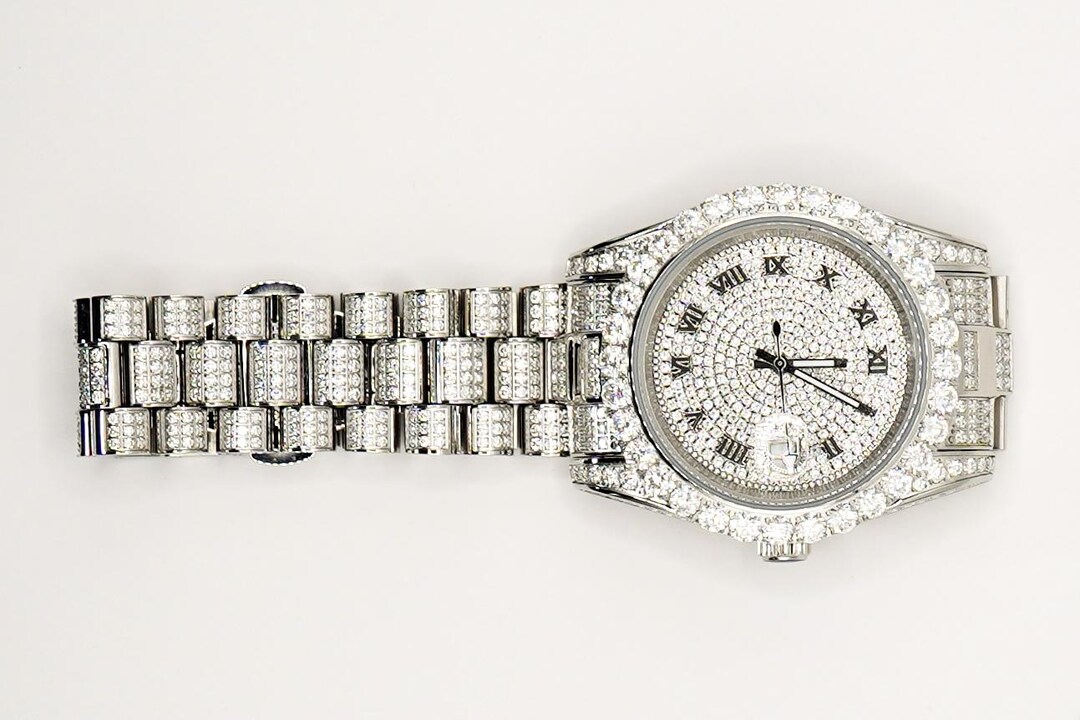 Iced Out Watch for Men Diamond Watch - Etsy