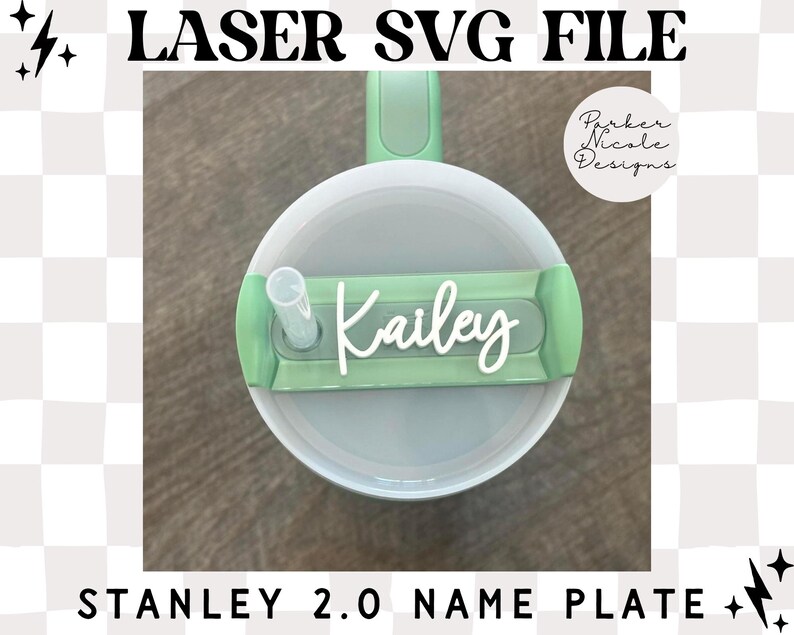 Stanley Name Plates SVG File Only, Laser Ready Stanley Name Tag Plate ...