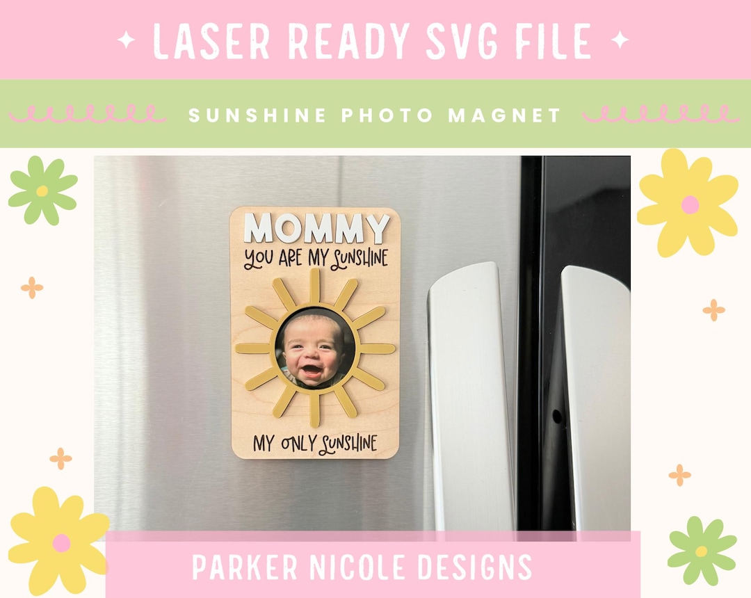 Sunshine Photo Magnet, Kids Photo Magnet, Mothers Day Gift, Fathers Day ...