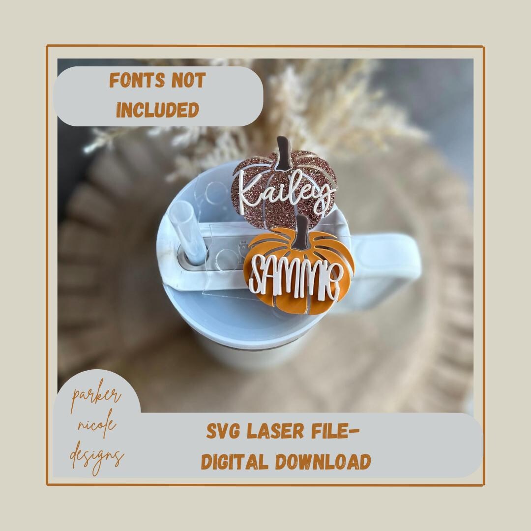 Stanley Pumpkin Name Plate Laser File Stanley Digital File Stanley Fall ...