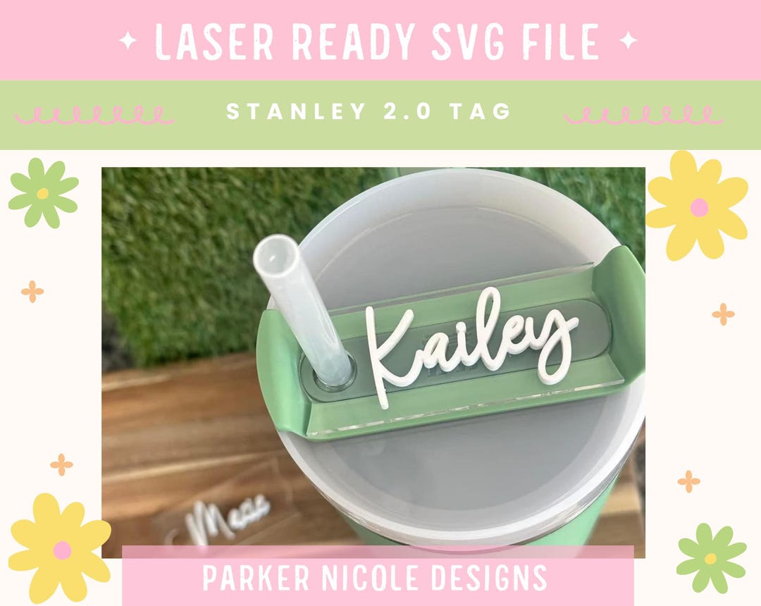Stanley Name Plates SVG File Only, Laser Ready Stanley Name Tag Plate ...