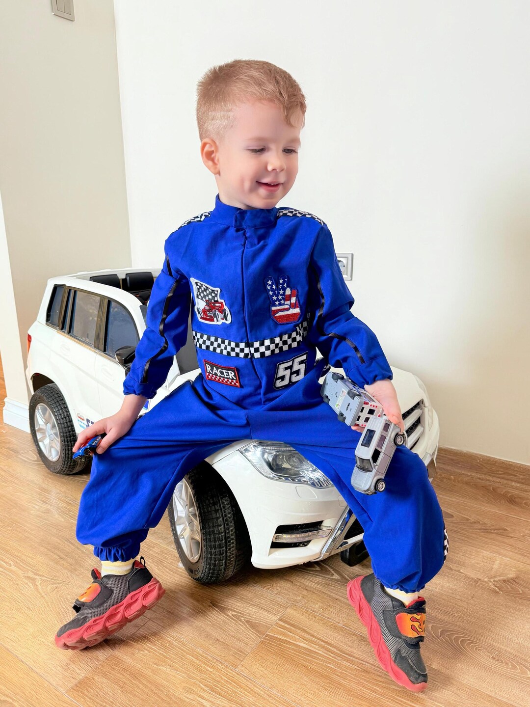 Personalized Kids Racing Suit – Custom Cotton Race Jumpsuit With Name ...