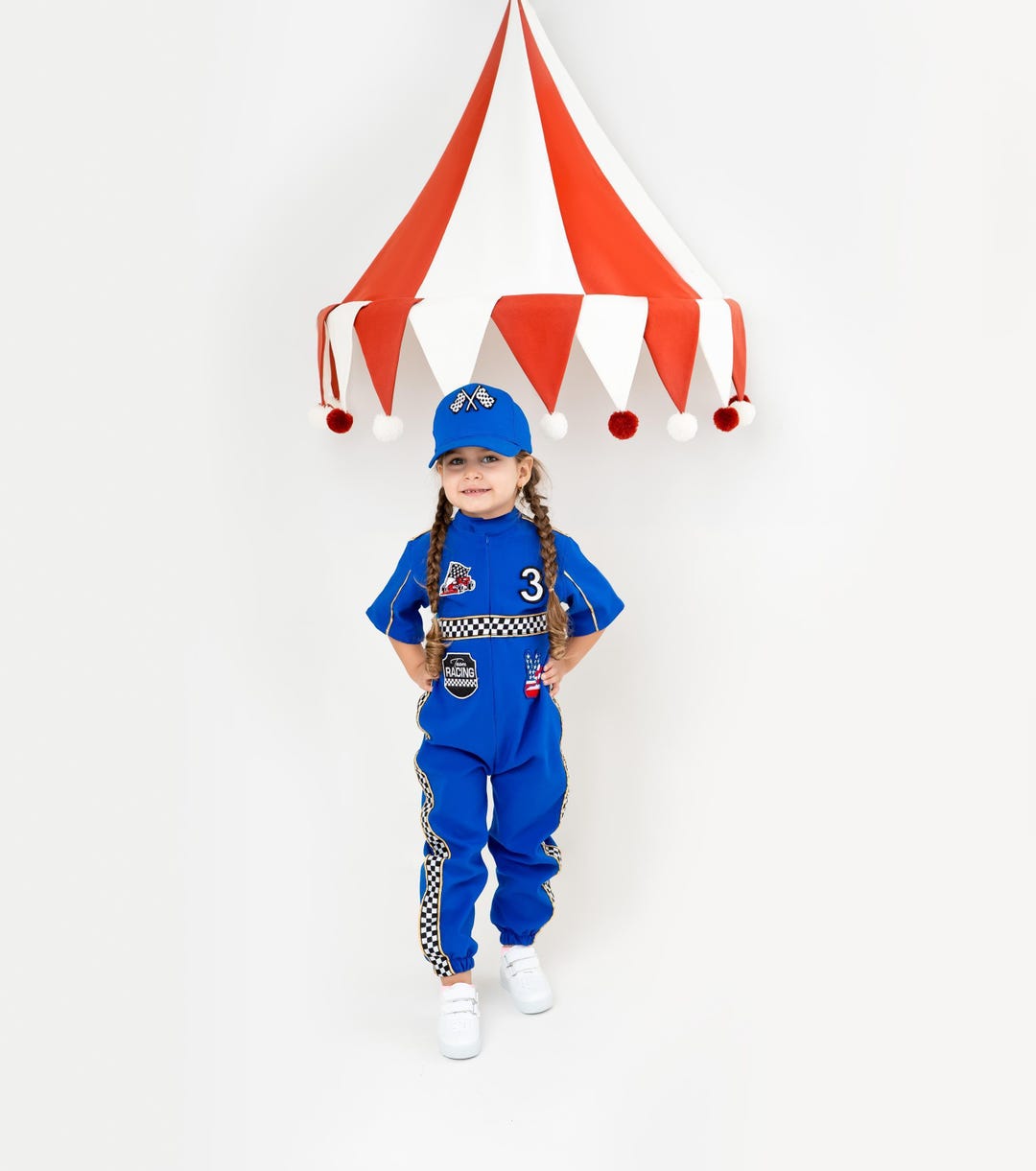 Blue Race Car Driver Jumpsuit Boys, First Birthday Racing Costume, Baby ...