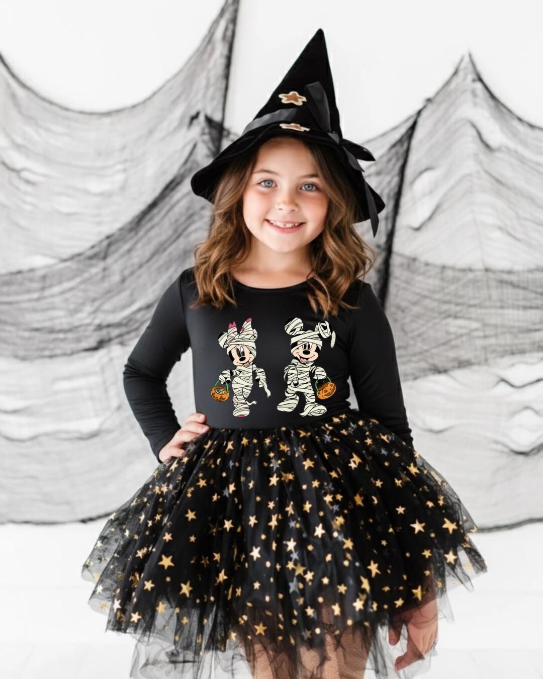 Ghost Ballerina Costume, Black Star Tutu Dress, Spooky Halloween Outfit ...