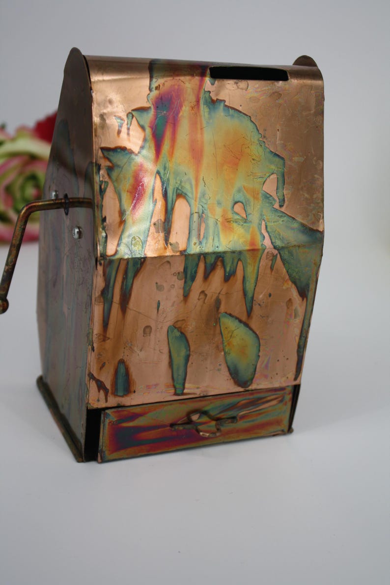 Rare 1970s Vintage Handcrafted Copper Slot Machine Music Box – Plays ...