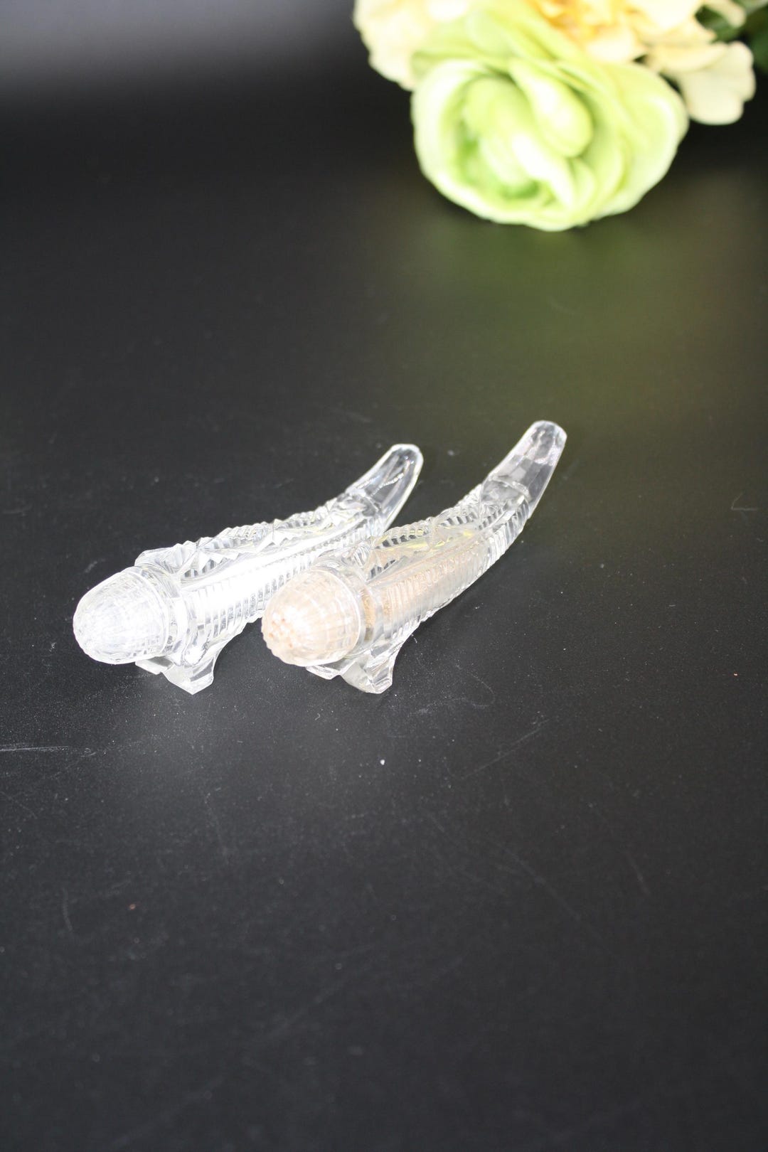 Victorian Style Cut Glass Cornucopia Salt & Pepper Shakers – Tusk ...