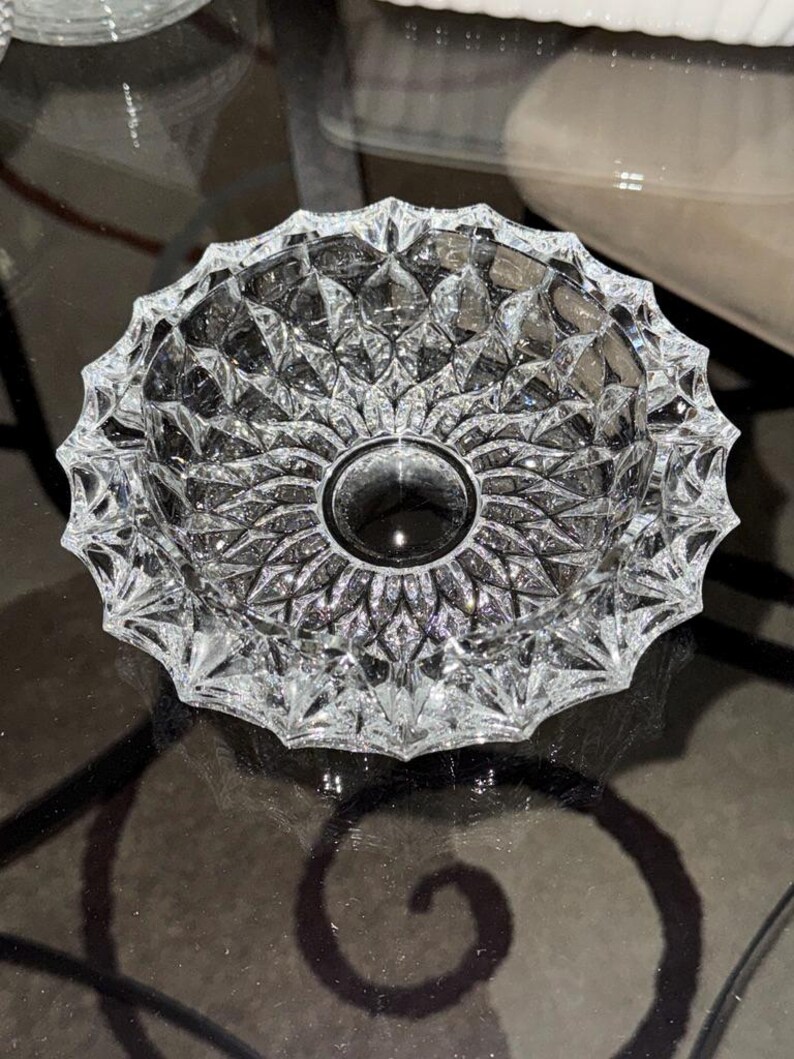 Vintage Diamond Point Crystal Glass Ashtray Repurpose as Candy, Relish ...