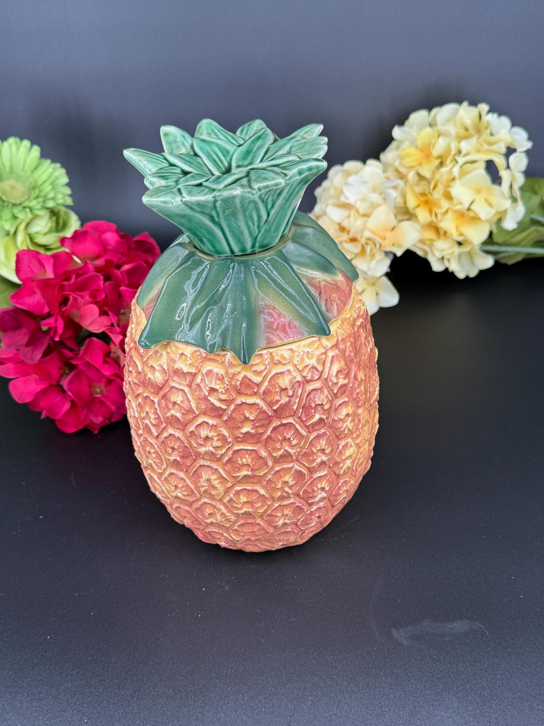 Vintage 1955 Mccoy Pineapple Cookie Jar Classic Ceramic Pottery by Nelson Mccoy - Etsy
