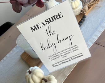Measure the Bump | Baby Shower Game Sign | Measure the Bump Printable ...