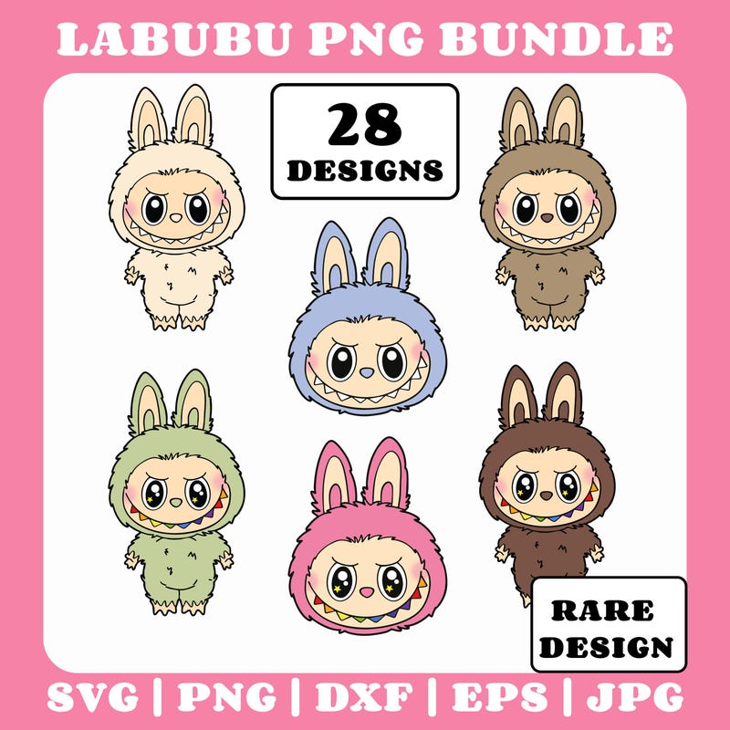 Printable Labubu Stickers - Etsy