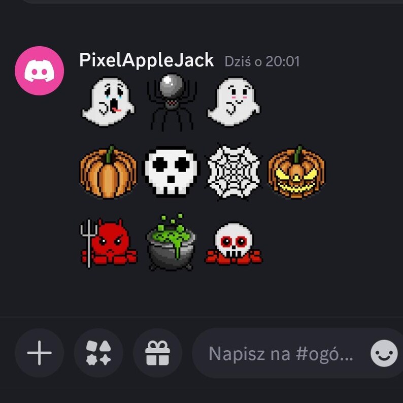Halloween Pixel Art Discord Emoji Pack: Spooky Role Icons (PNG) - Etsy
