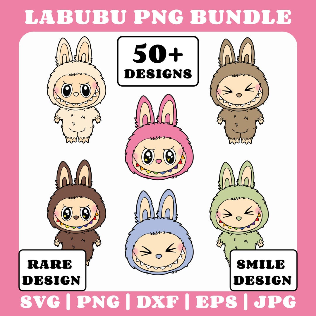 Labubu PNG Designs SVG Bundle | Labubu Mug, Tshirt Designs EPS | Labubu ...