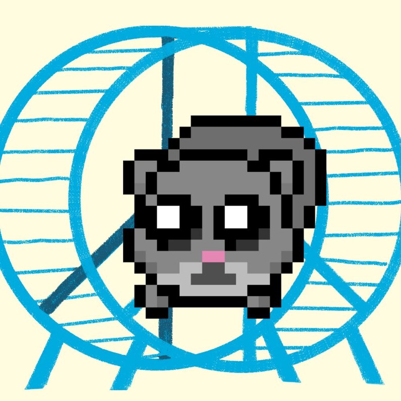 Cute Sad Hamster Meme Twitch Badges Cute Pixel Art Hamster - Etsy