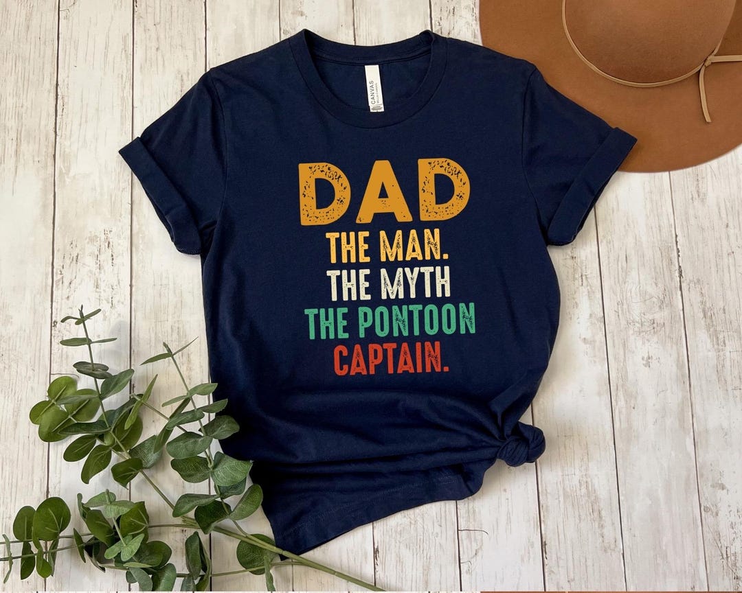 Pontoon Captain Dad T-shirt, Father's Day Gift - Etsy