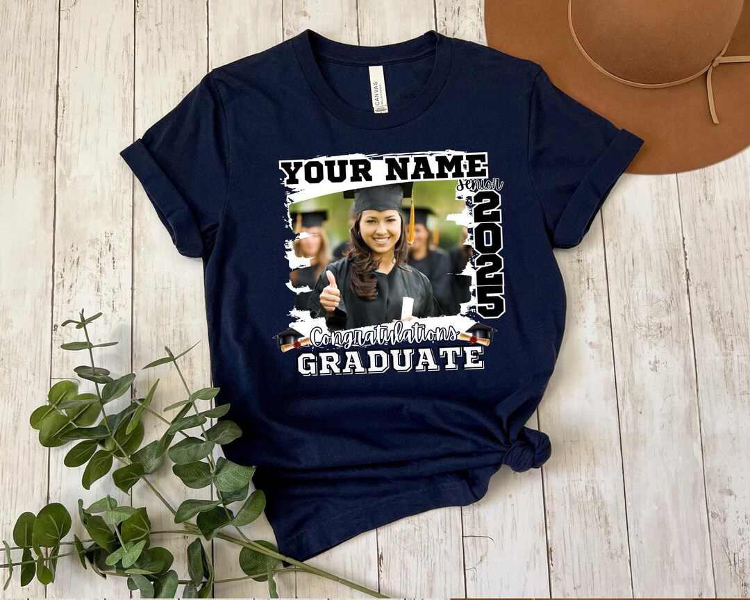 Custom Photo Graduation Shirt: 2025 Senior Family Graduate Tee - Etsy