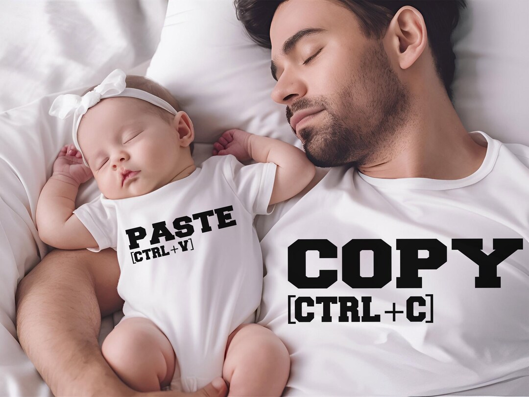 Copy Paste Shirt Set: Father Son Matching Tee - Etsy