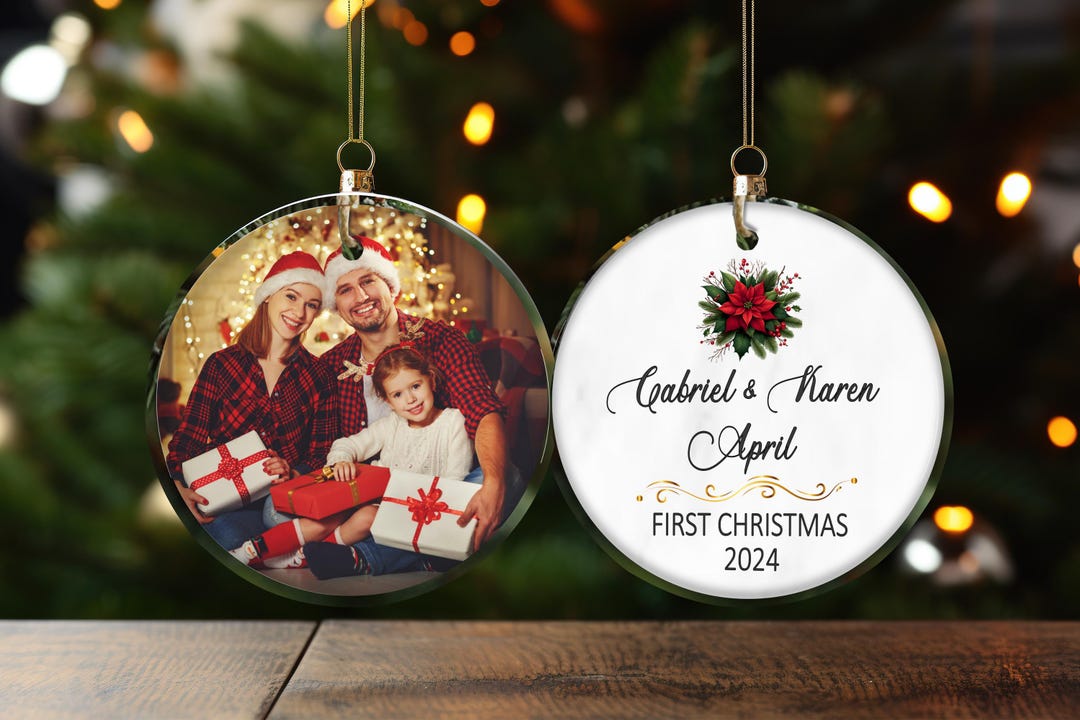 Custom Photo Christmas Ornament: Personalized Family Keepsake - Etsy