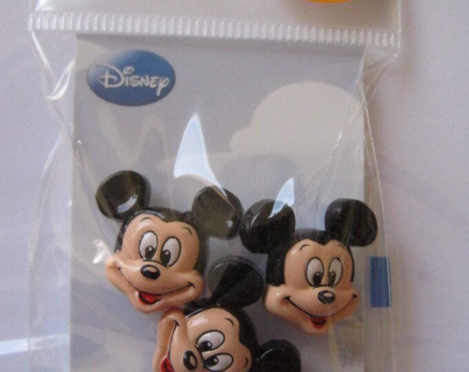 Disney Mickey Mouse Sew-on Buttons, Pack of 3 - Etsy