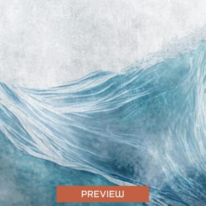 Blue Wave Ocean Wallpaper: Seascape Peel and Stick Vinyl Mural - Etsy