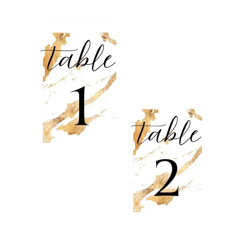 Gold Table Number - Etsy