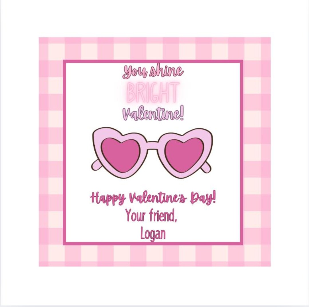 Pink Shine Bright Valentine's Day Cards - Etsy
