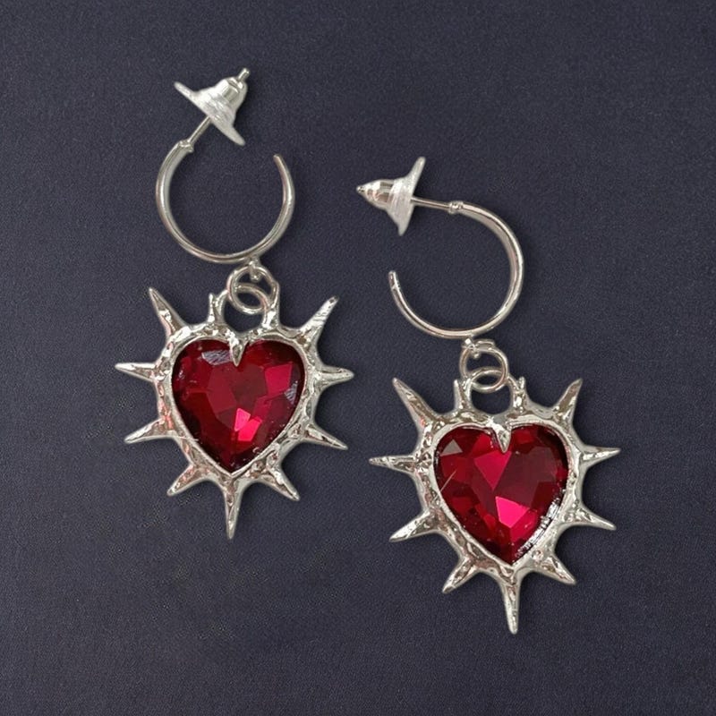 Red Crystal Heart - Etsy