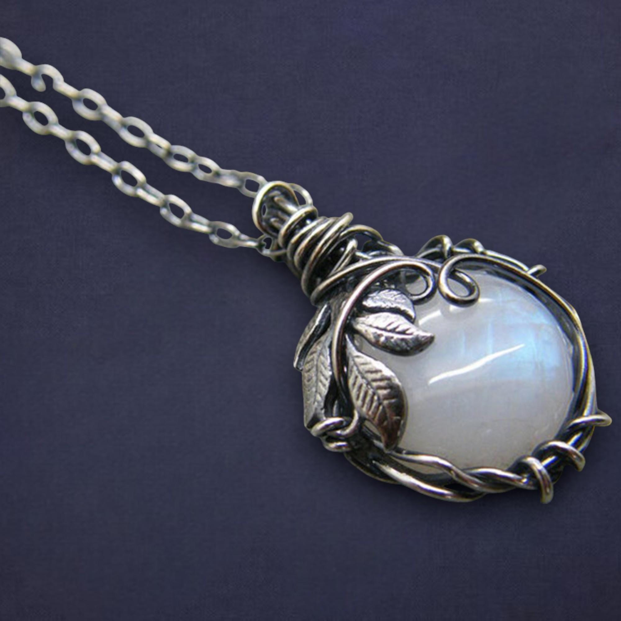 Witch's Mirror Necklace: Wiccan Protection Amulet, Gothic Talisman - Etsy