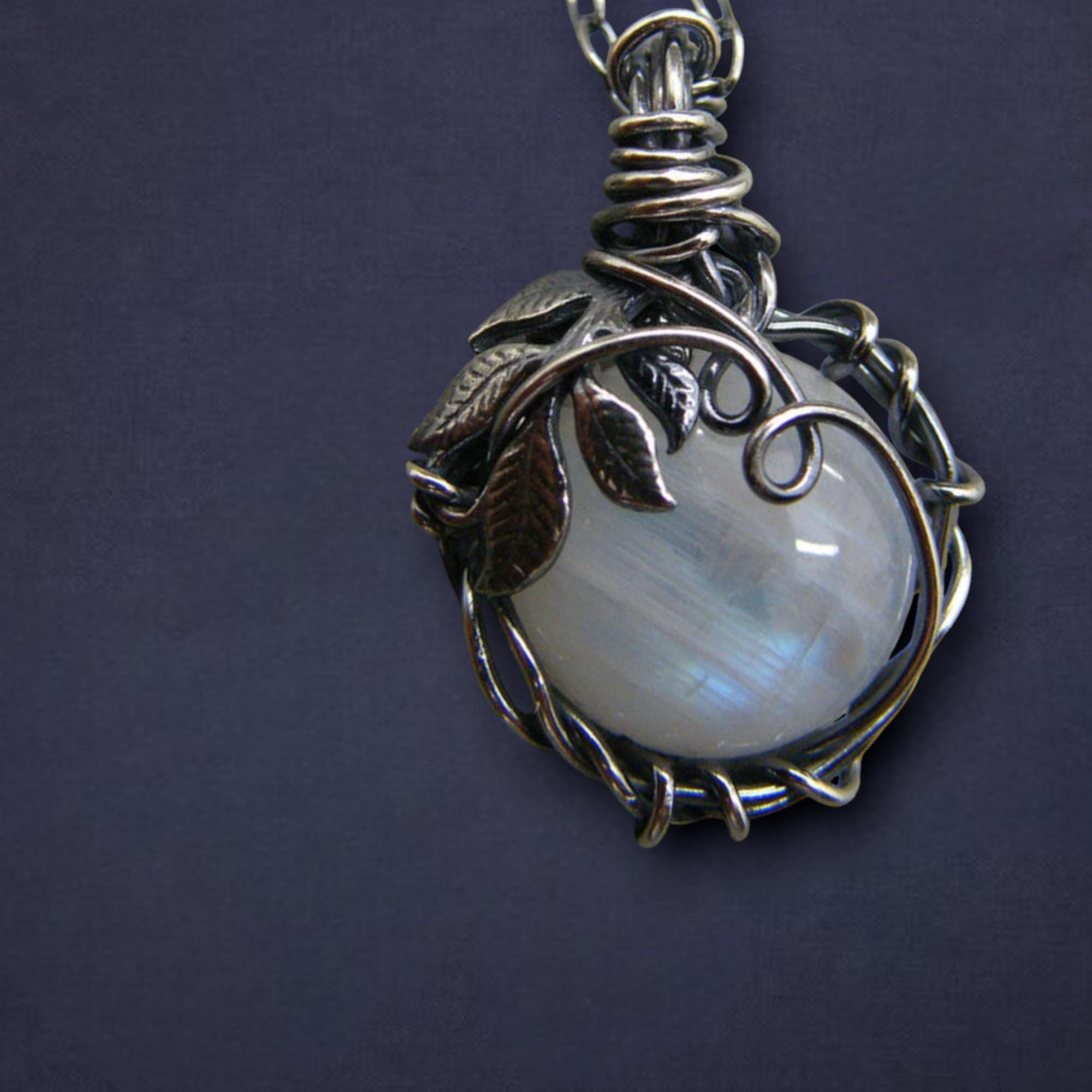 Witch's Mirror Necklace: Wiccan Protection Amulet, Gothic Talisman - Etsy