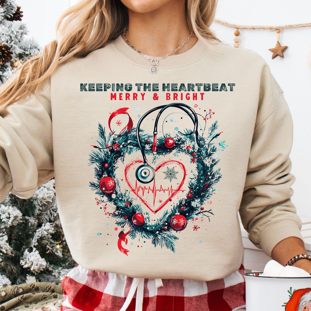 Merry Christmas Cardiologist T-shirt, Funny Doctor Christmas Sweatshirt ...